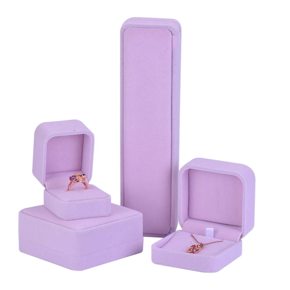 Smooth Velvet Rounded Angle Plastic Box for Jewelry - Custom Packaging ...